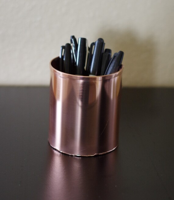 Hand Formed Hand Welded Solid Copper Pen Holder - Etsy