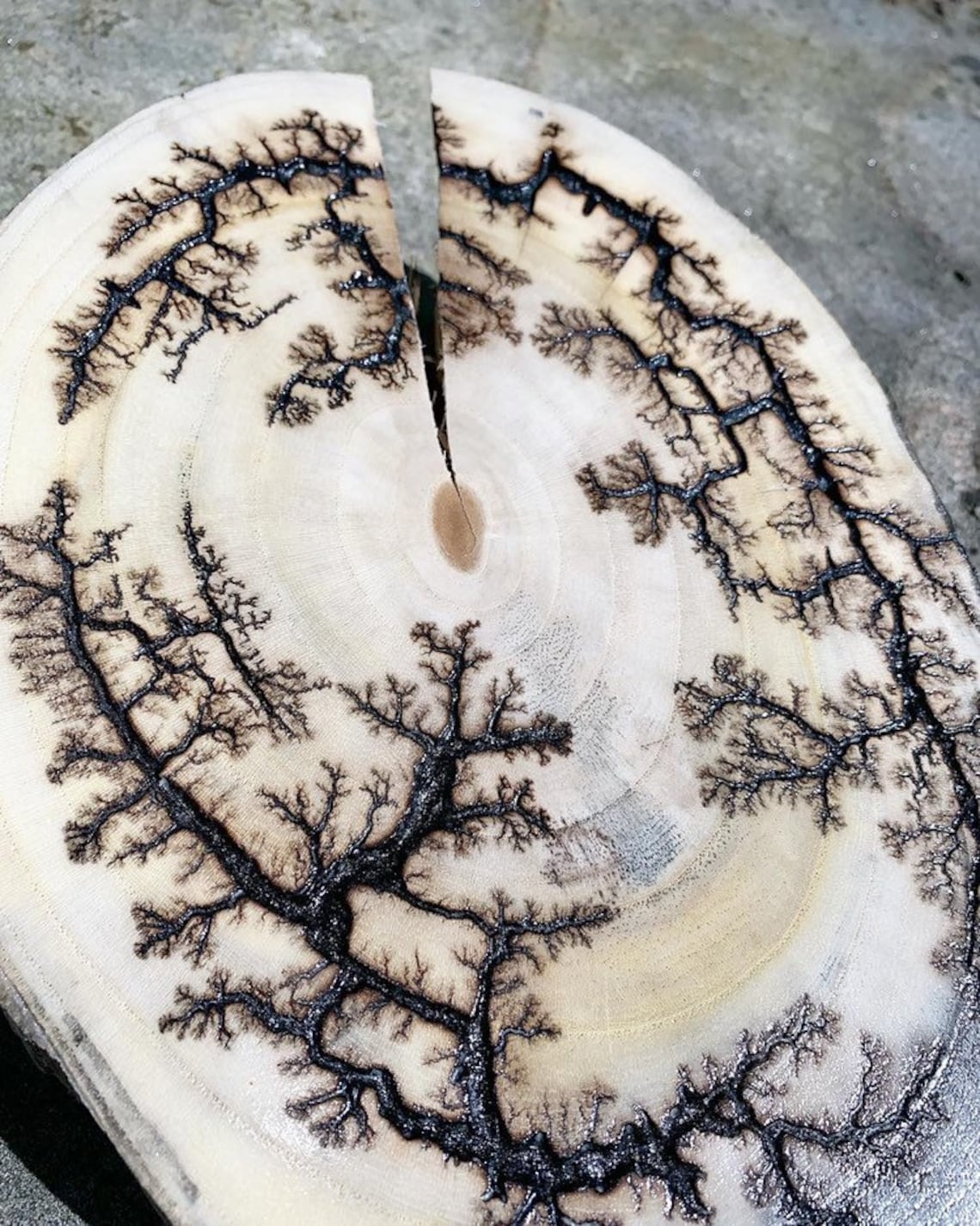 Fractal Burn Wood Burning Lichtenberg Wood Burning | Etsy