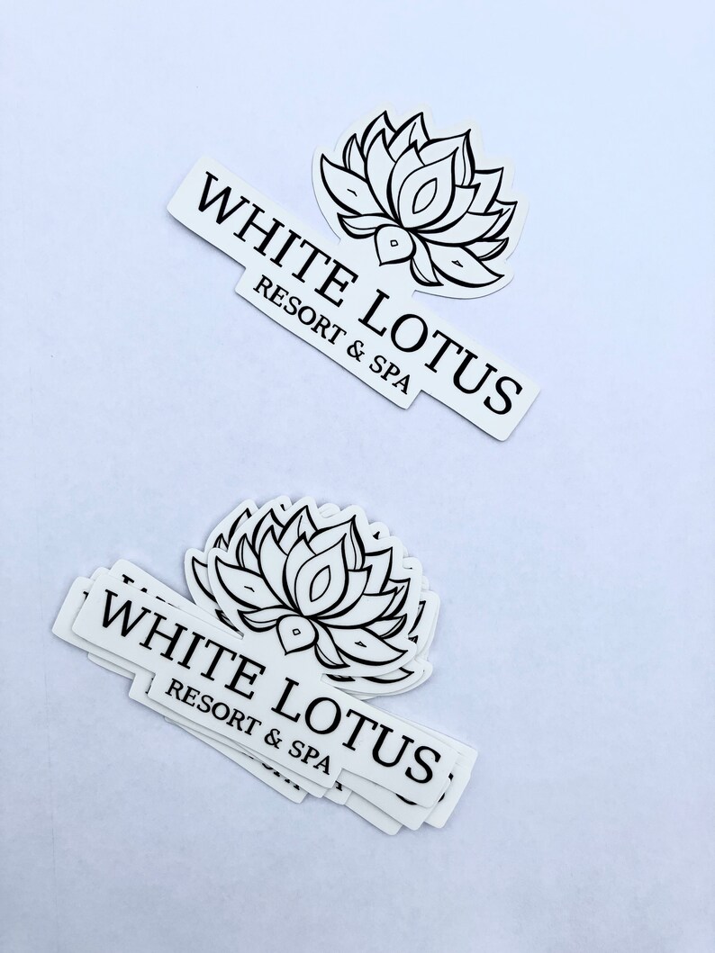 New White Lotus Merchandise White Lotus Stickers Vinyl - Etsy