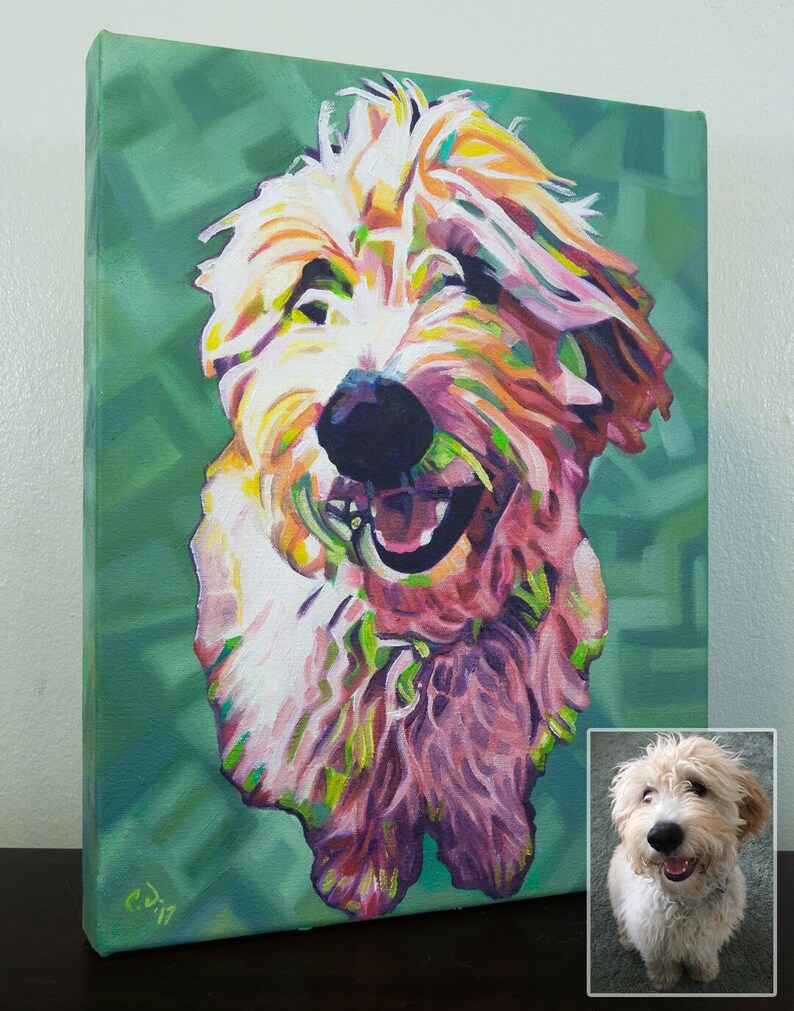 16in X 20in X 1.5in Custom POP ART Pet Portrait Painting From Photo ...