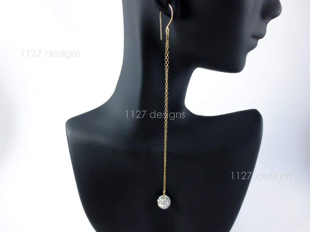 14k Gold Filled Extra Long Earrings • 5.5
