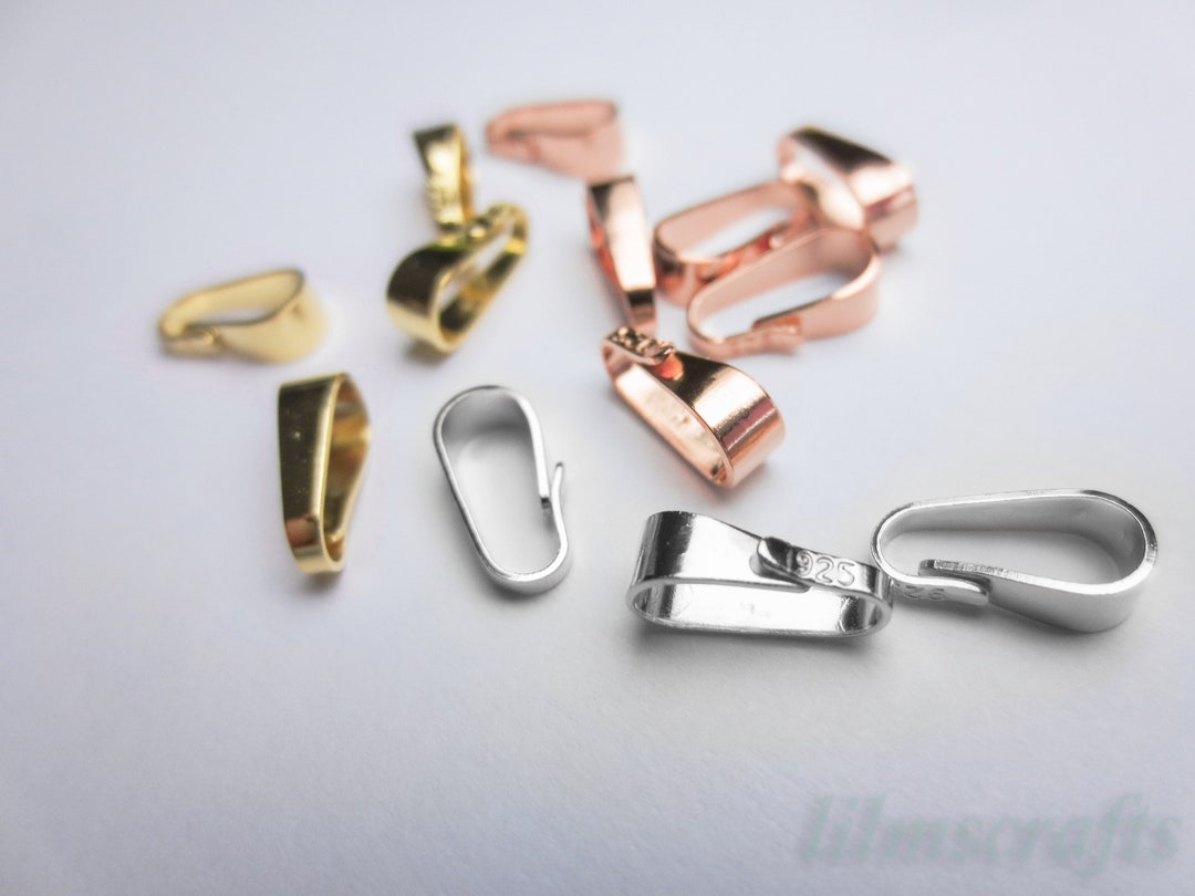 9x5mm' Solid 925 Sterling Silver 18k YELLOW Gold ROSE Gold Vermeil Snap ...