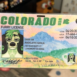 Furry Driver's License Decoration Badge Identification Wallet - Etsy