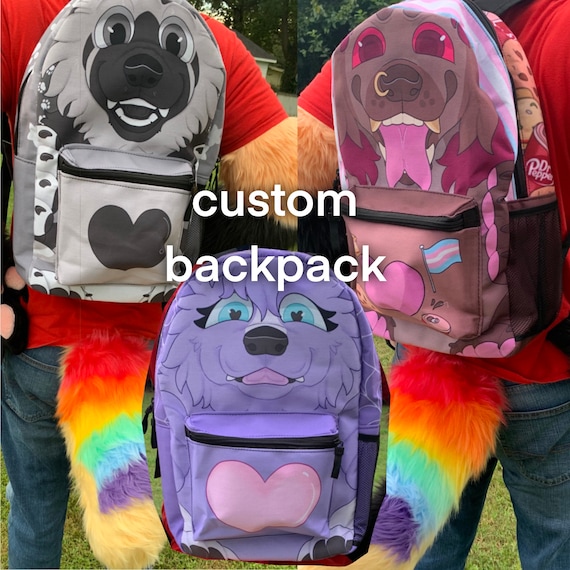 Custom Backpack Furry Fursona | Etsy