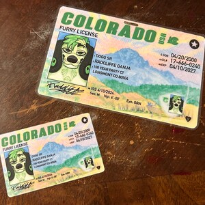 Furry Driver's License Decoration Badge Identification Wallet - Etsy