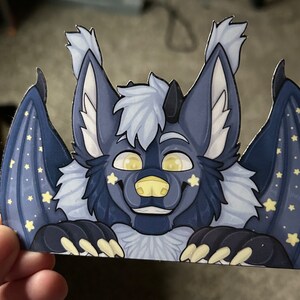 Peeker Sticker Furry YCH 5 Inches Car Window Mirror Custom - Etsy