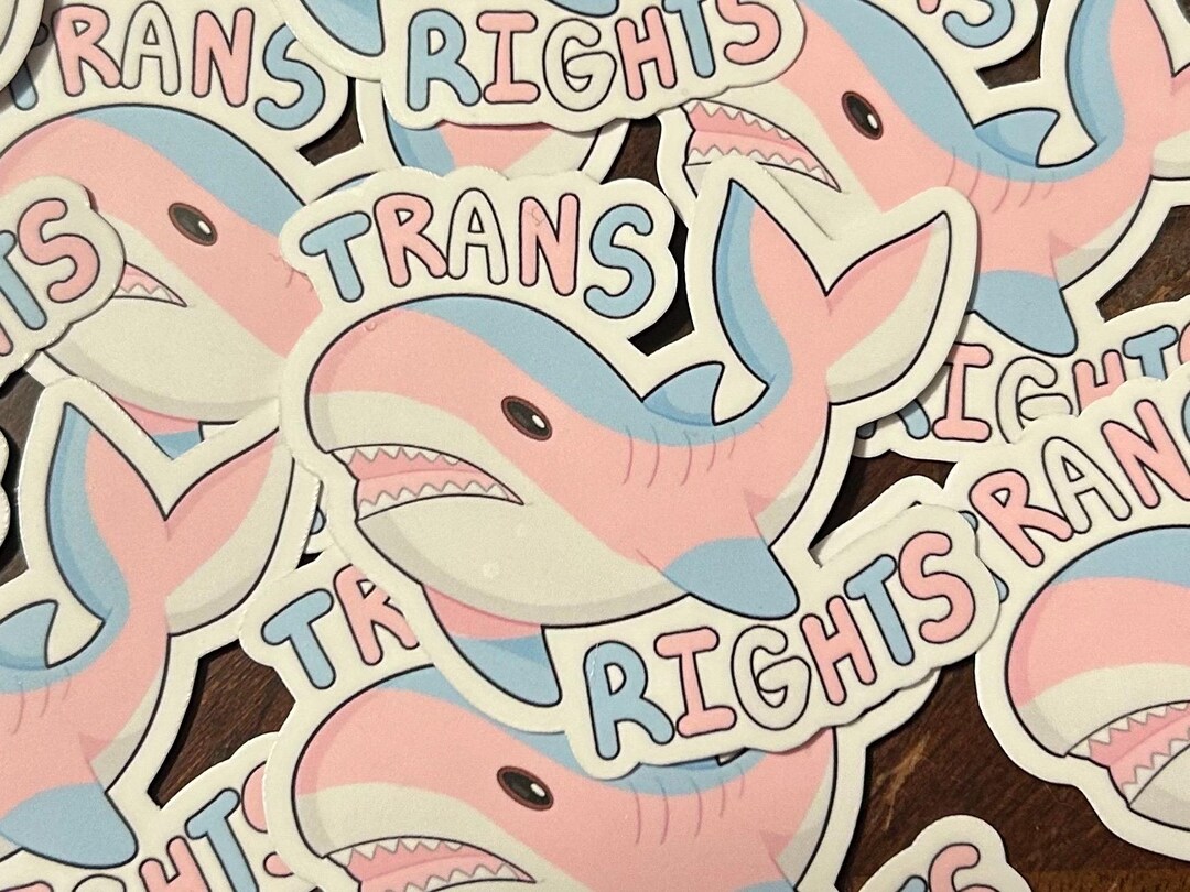 Ikea Shark Blahaj Trans Rights 3 in Sticker - Etsy Ireland