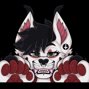 Peeker Sticker Furry YCH 5 Inches Car Window Mirror Custom - Etsy