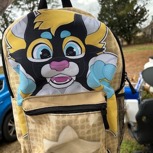 Custom Backpack Furry Fursona - Etsy