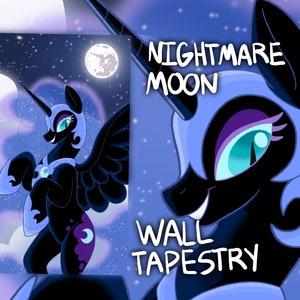 Nightmare Moon Wall Flag Tapestry Poster My Little Pony 3x5ft - Etsy
