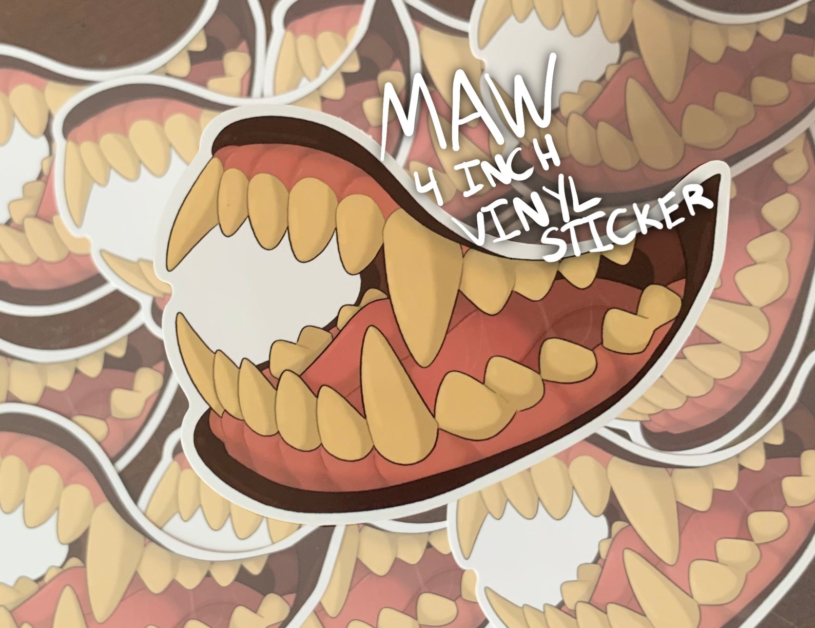 Maw Vore Furry 4 Inch Vinyl Sticker - Etsy