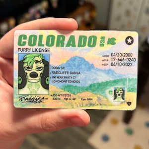 Furry Driver's License Decoration Badge Identification Wallet - Etsy