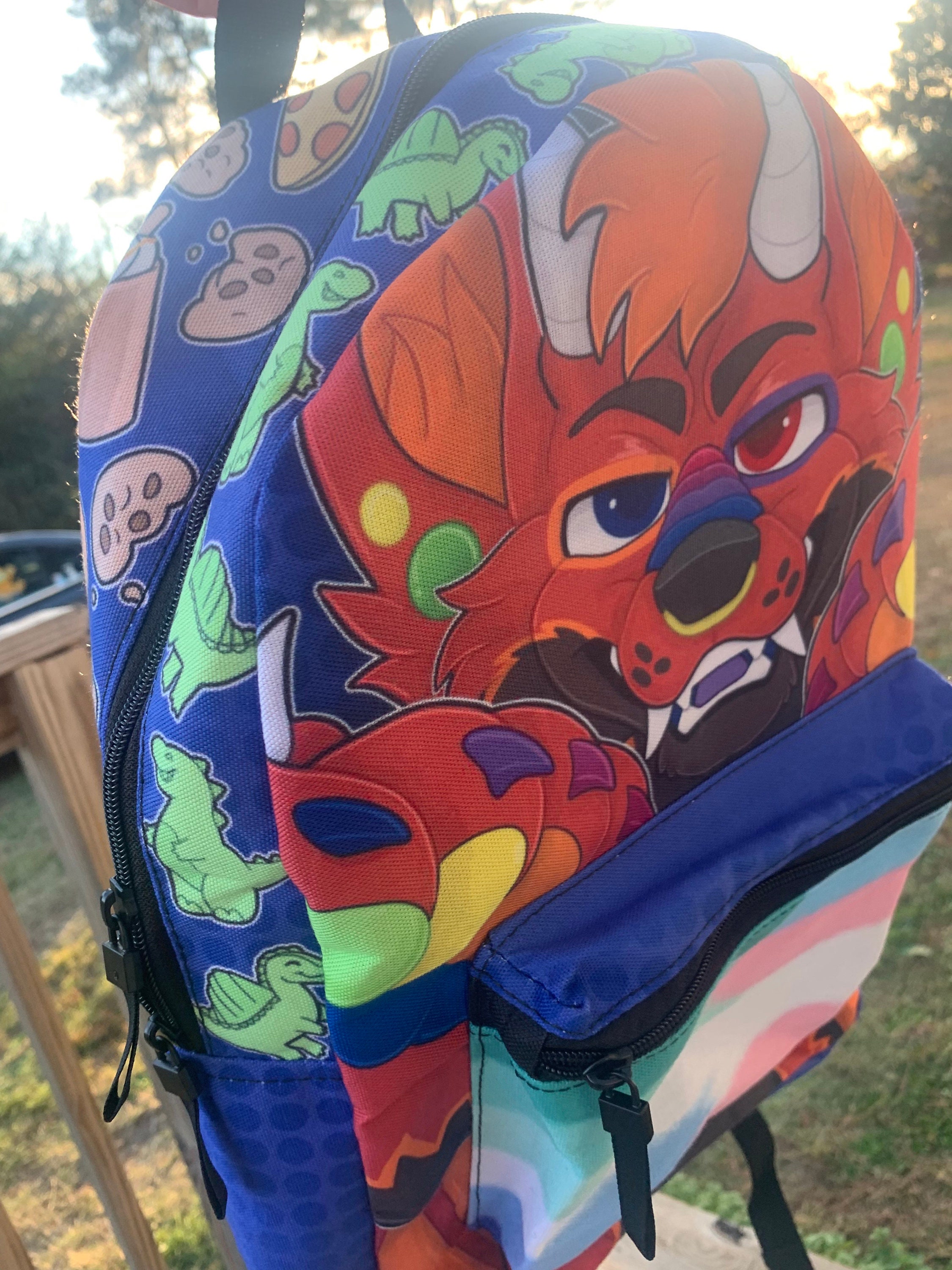 Custom Backpack Furry Fursona - Etsy