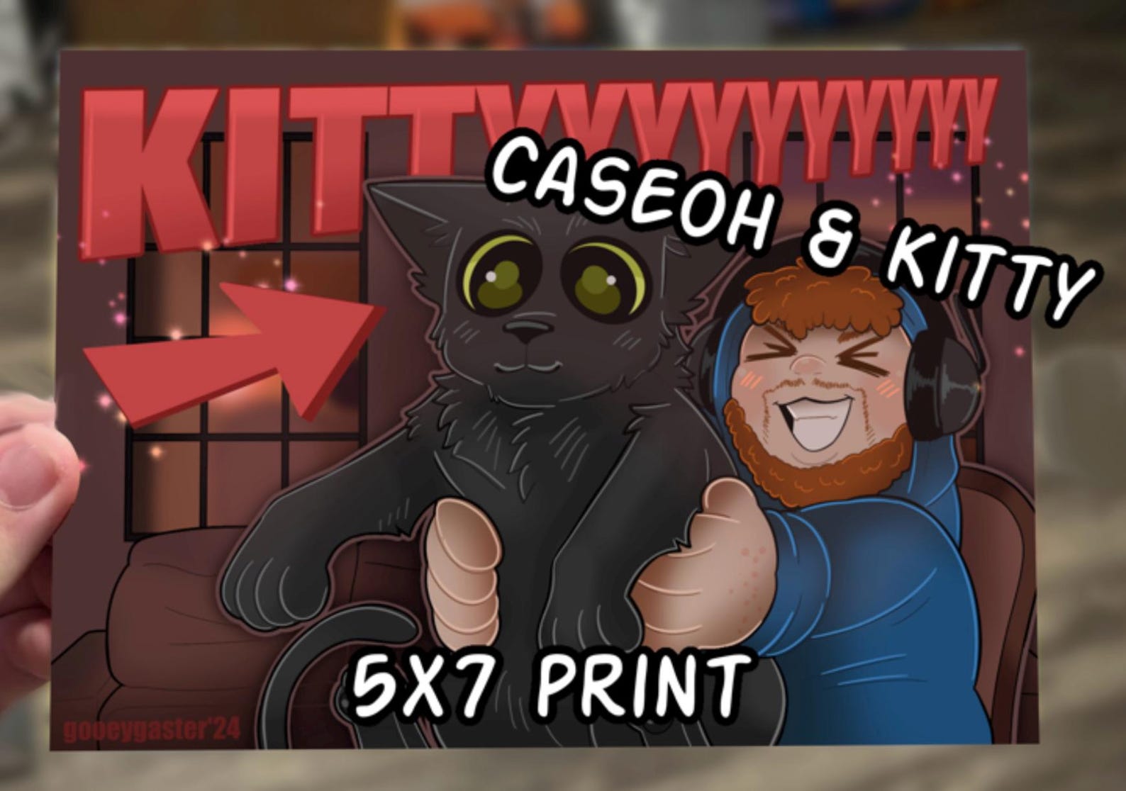 FINAL STOCK Caseoh and Kitty Background Print - Etsy Canada