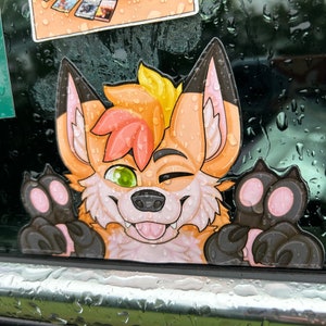 Peeker Sticker Furry YCH 5 Inches Car Window Mirror Custom - Etsy