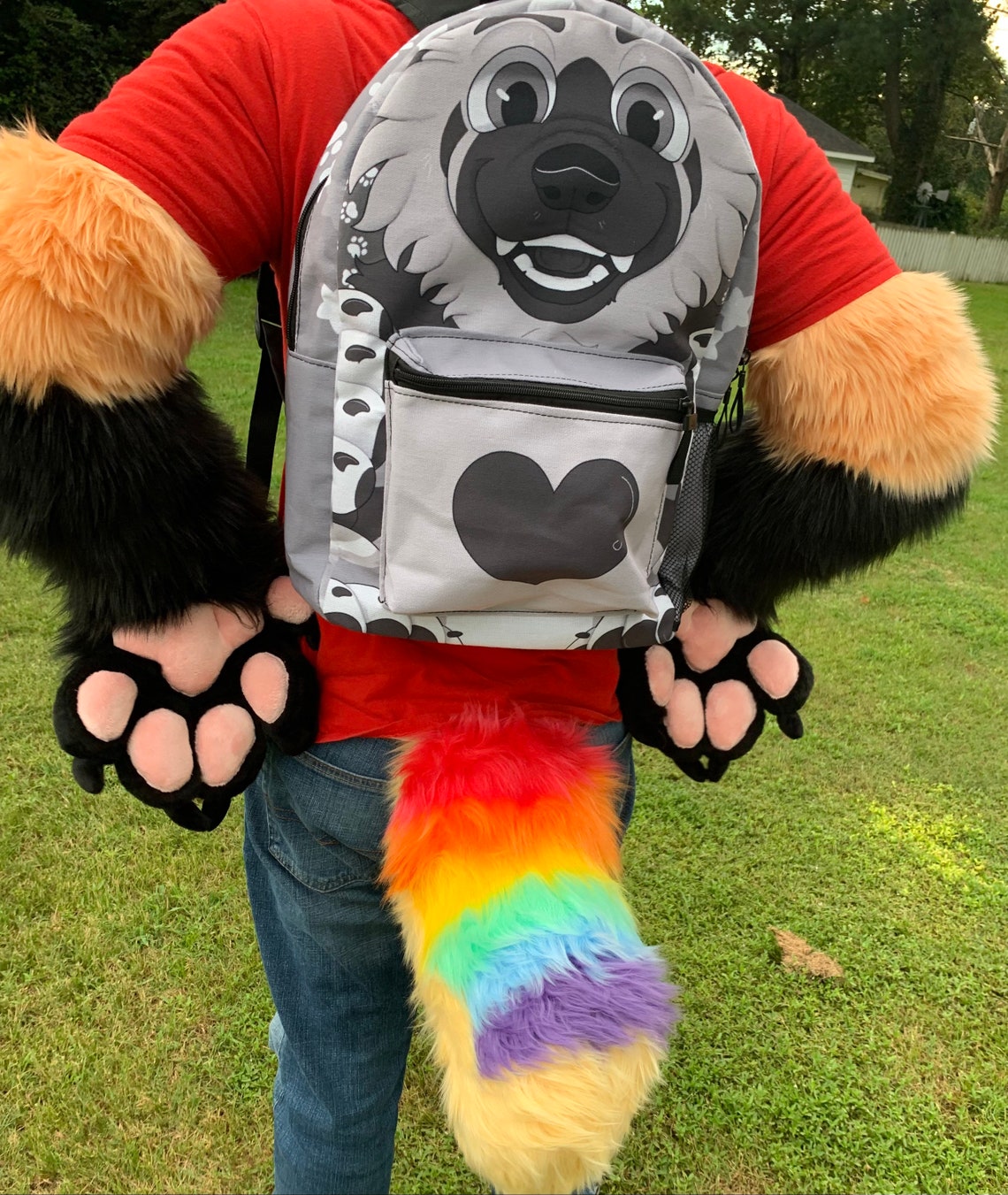 Custom Backpack Furry Fursona | Etsy