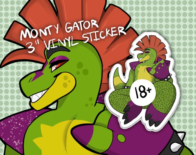 Monty Gator 3inch Vinyl Sticker NSFW - Etsy