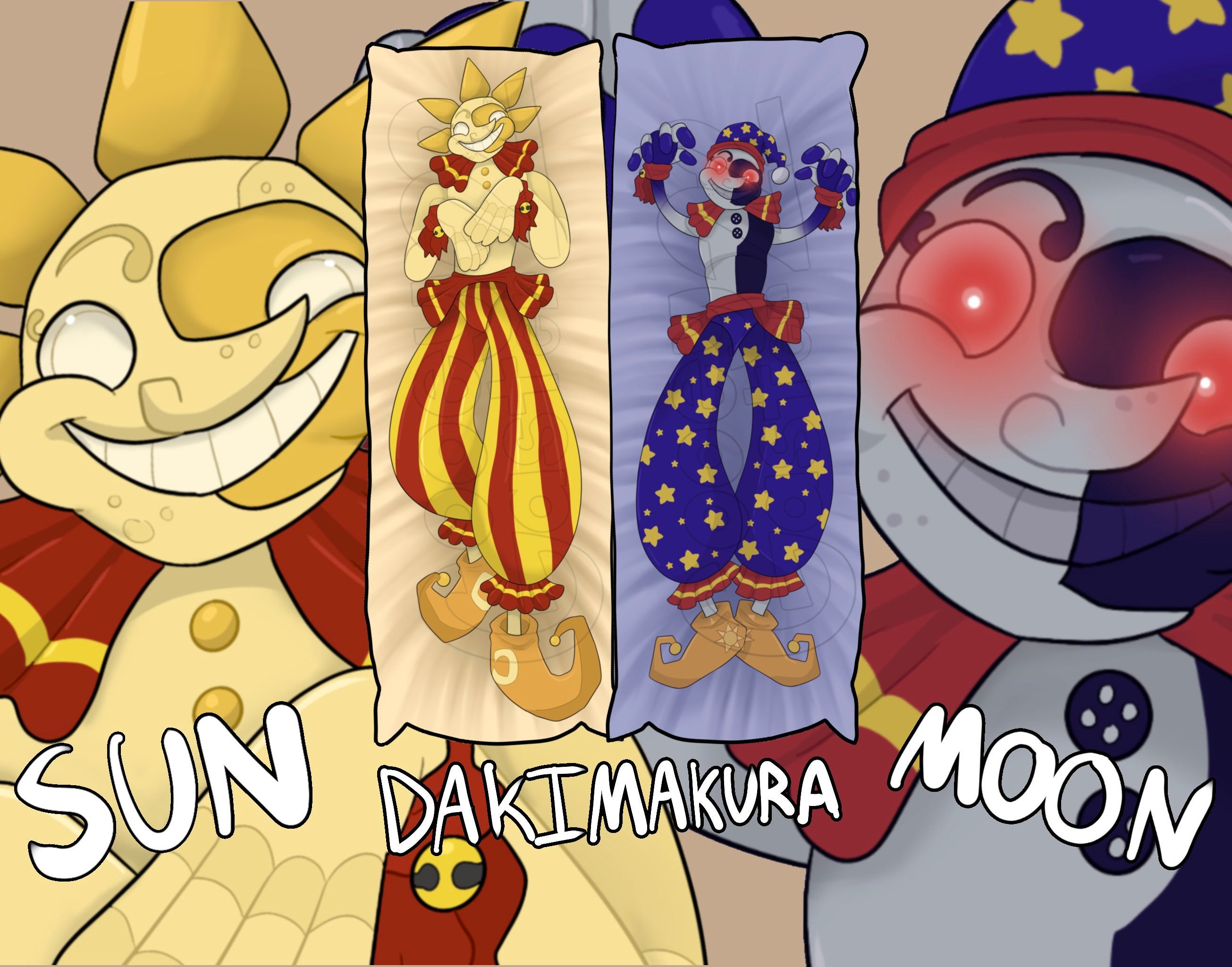 Fnaf Body Pillow Dakimakura Moonmoondrop Security Breach 49 Off
