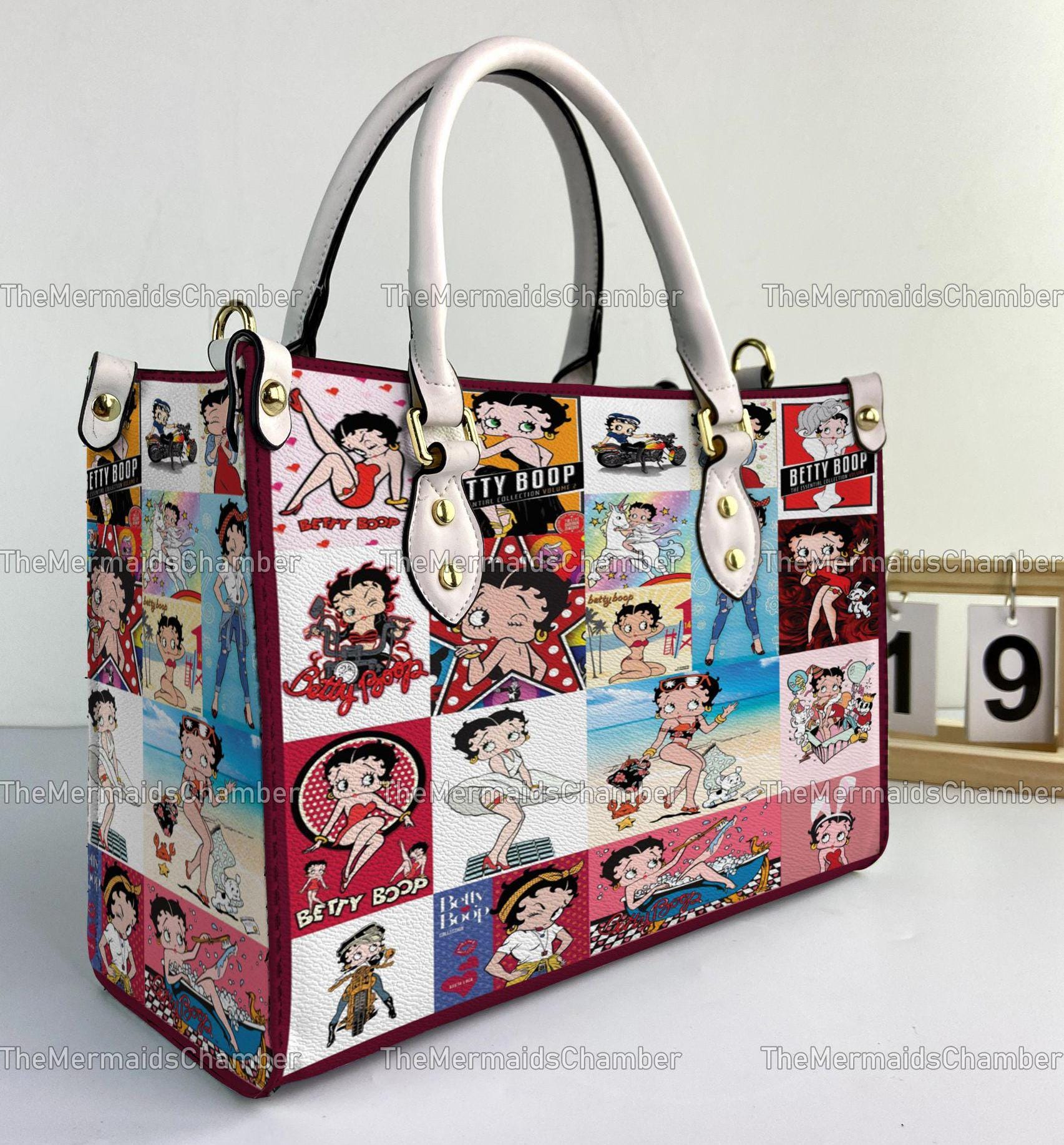 Betty Boop Personalized Leather Handbag, Betty Boop Woman Handbag ...
