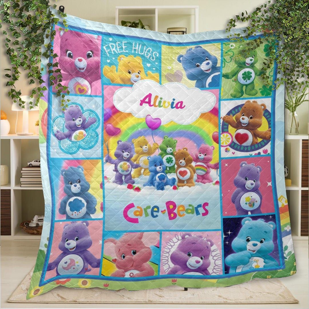 Care Bears Quilt Blanket, Care Bears Blanket Quilt, Bedding Blanket ...