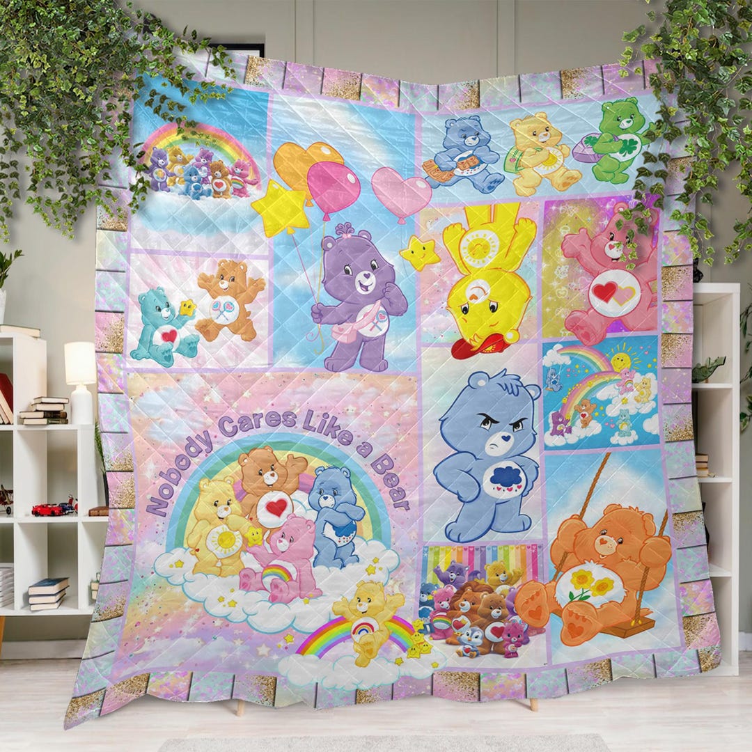 Care Bears Quilt Blanket, Care Bears Blanket Quilt, Bedding Blanket ...