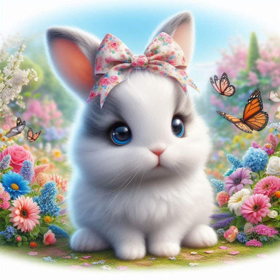 Adorable Coquette Bunny Image With Coquette Bow Jpg 300dpi Free ...