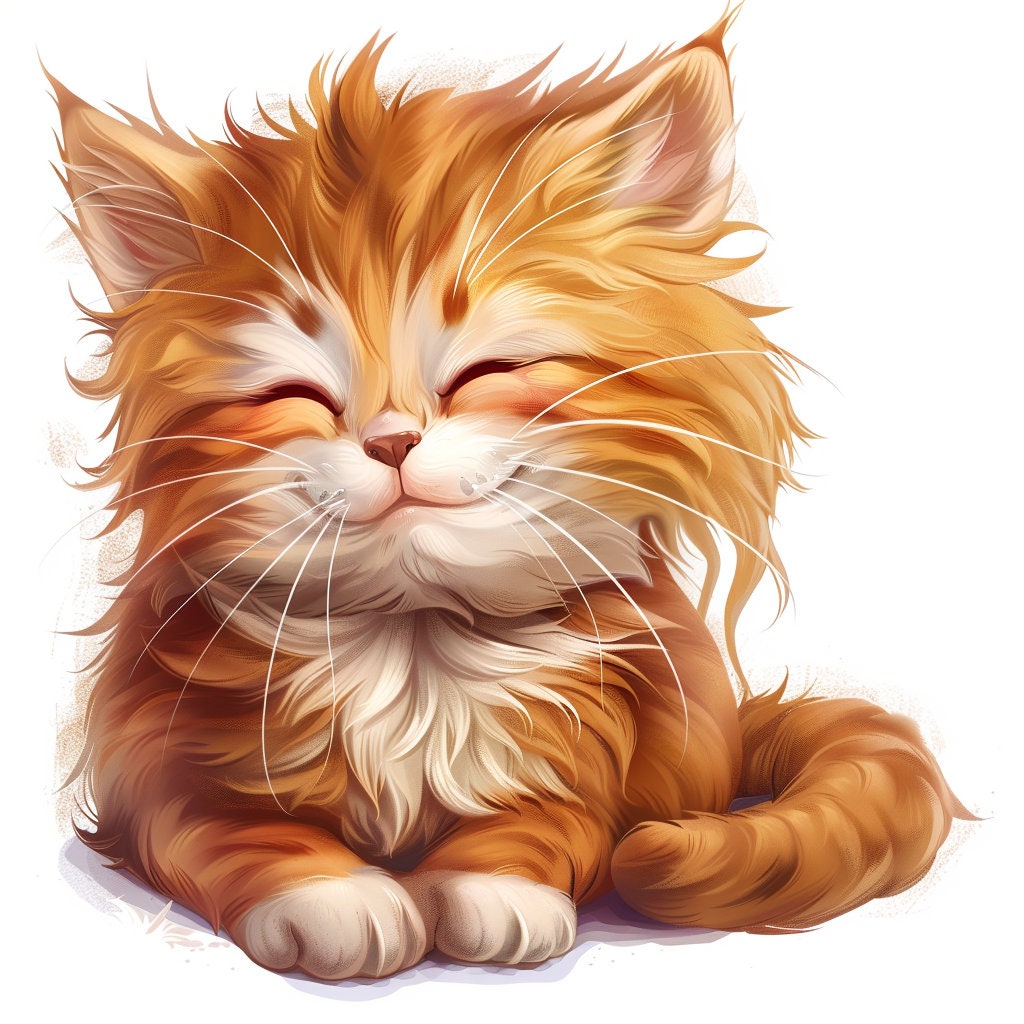 20 Smiley Cats Clipart Png Transparent Background - Etsy