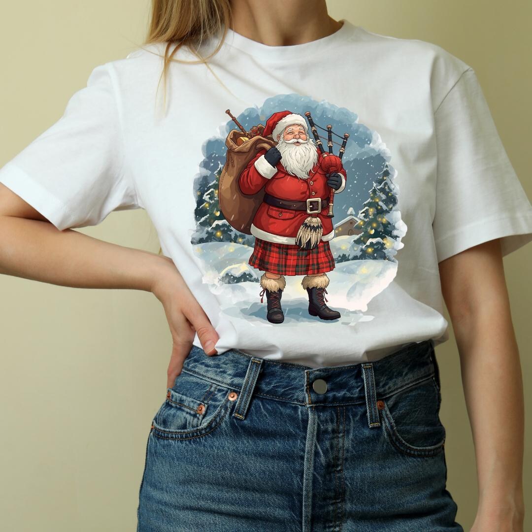Scottish Santa Claus Sublimation Png Transparent Background 300dpi High ...