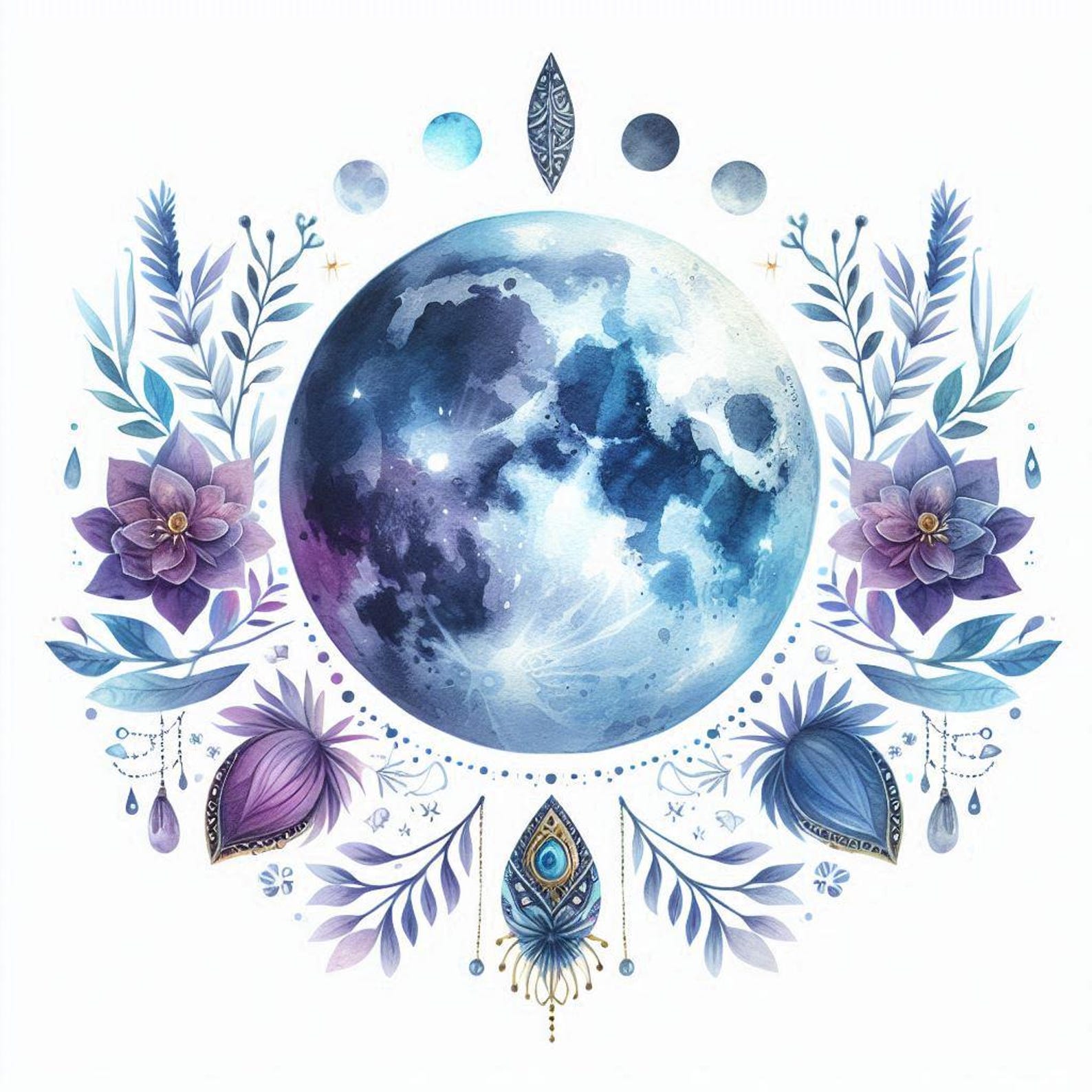Clipart Png 10 Mystical Moon Clipart – Celestial & Spiritual Digital ...