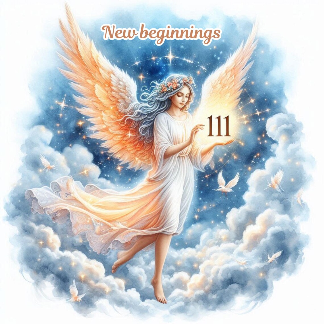 Mystical Angel Numbers Clipart | Spiritual Digital Art for ...