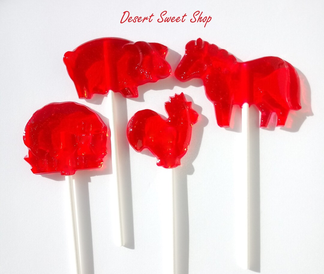 FARM ANIMAL LOLLIPOPS, Farm Animal Party Favors, Farm Animal Birthday ...