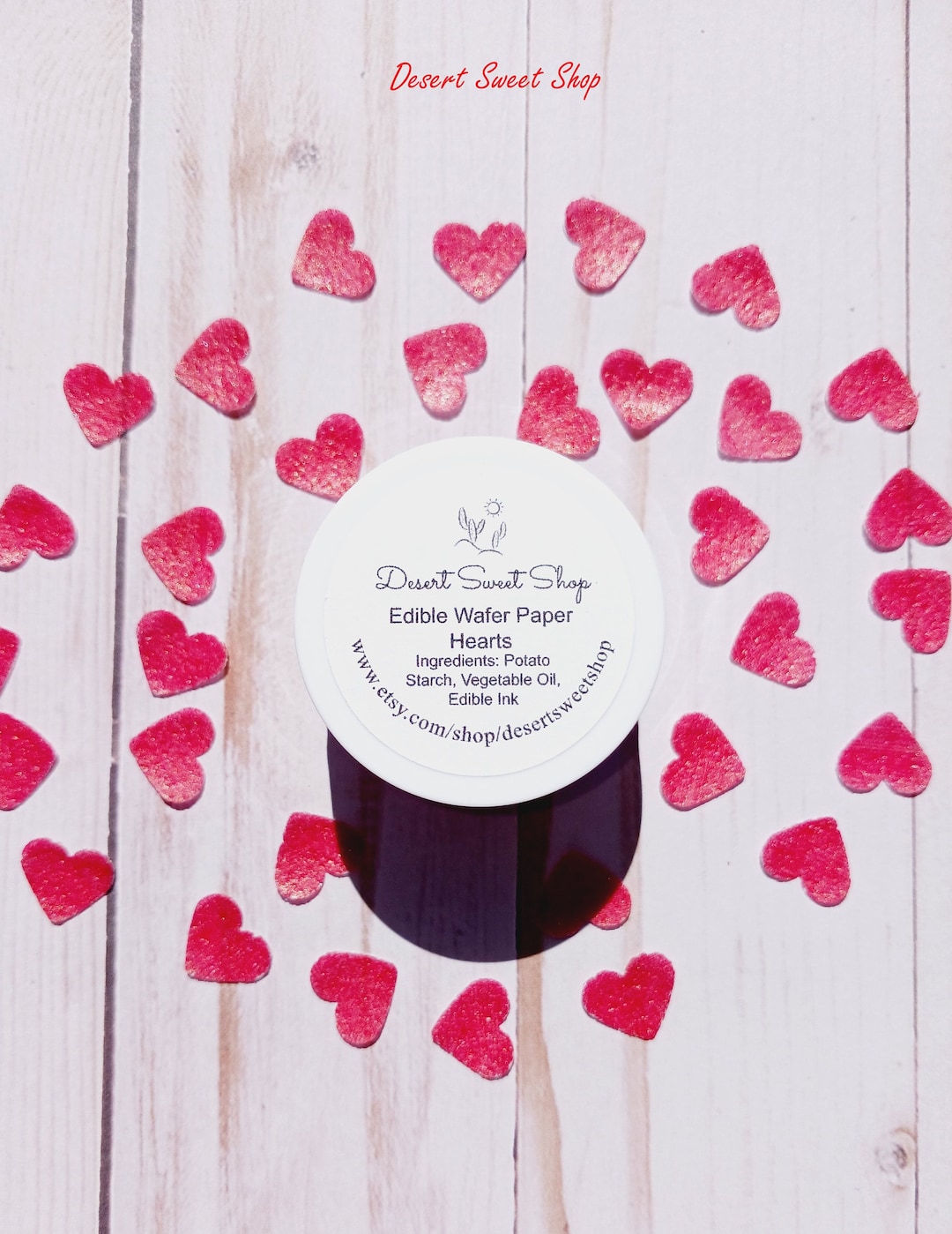 Edible MINI HEART Cupcake Sprinkles, Edible Heart Cupcake Toppers, Mini ...