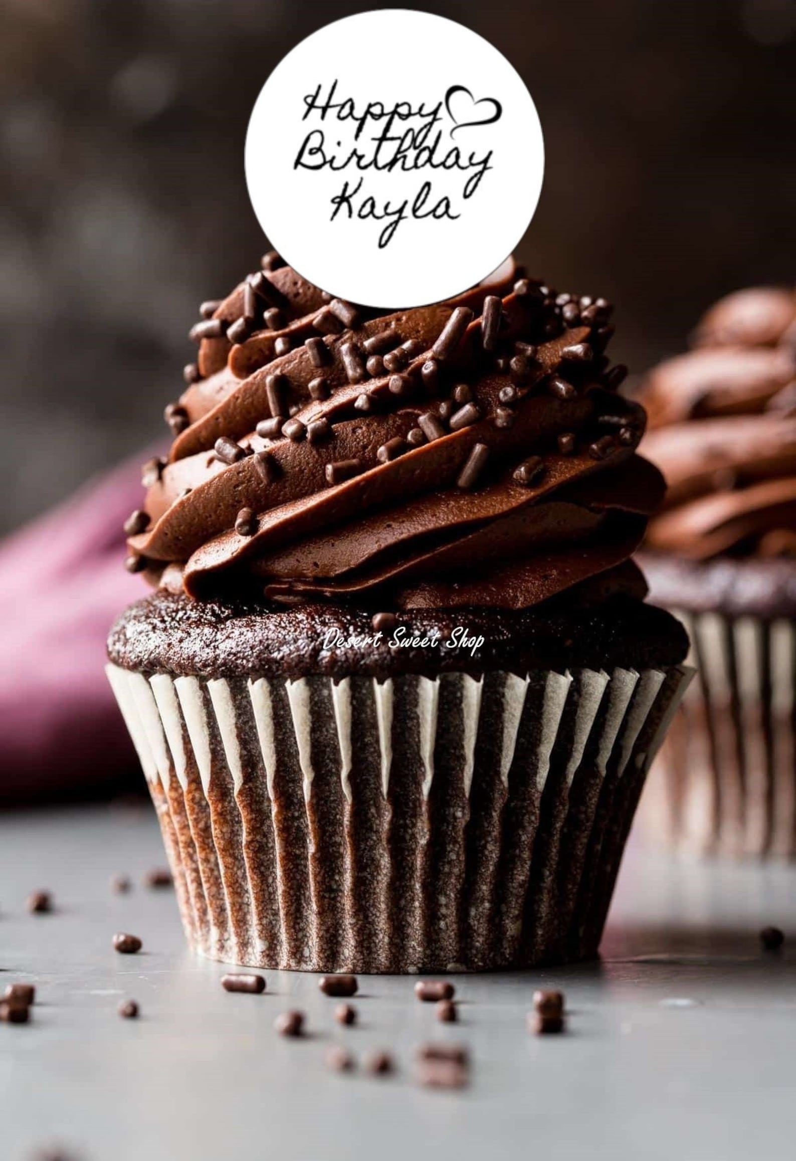 Edible Wafer Paper CUPCAKE TOPPERS, Edible Cocktail Toppers, Edible ...