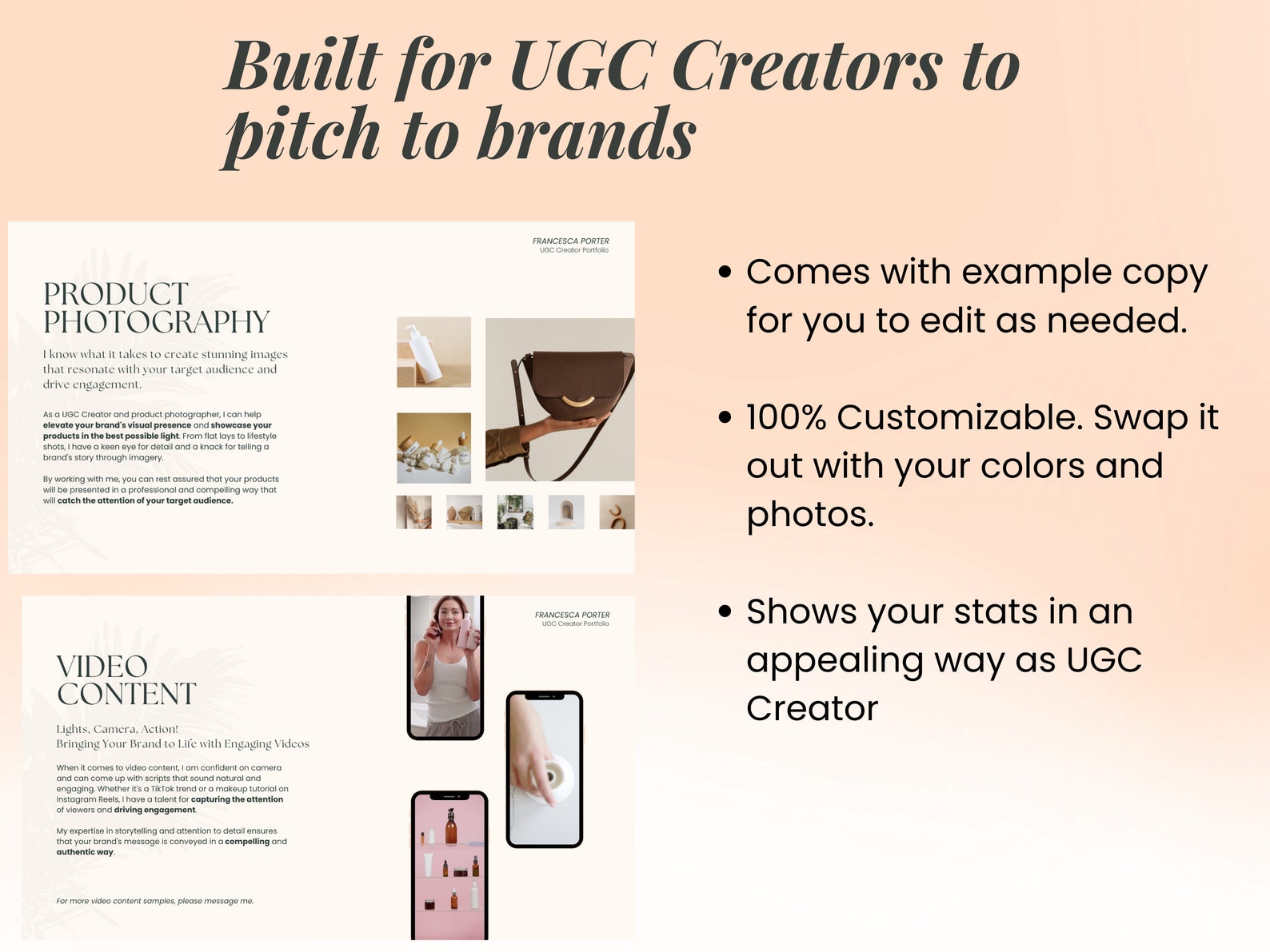 UGC Pitch Deck | UGC Creator Template } UGC Creator Presentation ...