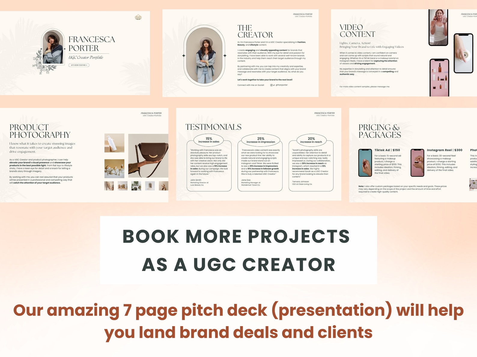 UGC Pitch Deck | UGC Creator Template } UGC Creator Presentation ...
