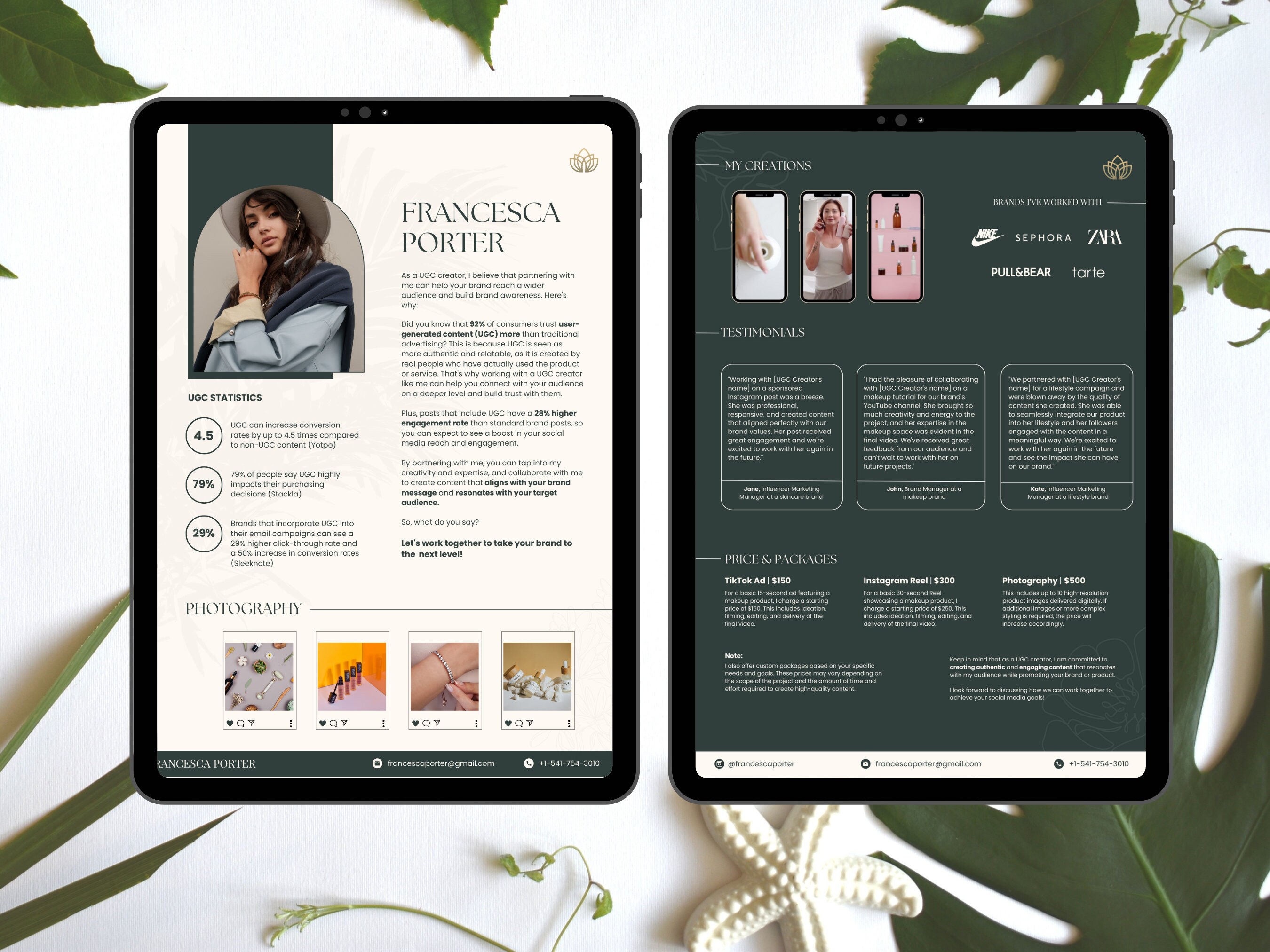 UGC Portfolio Media Kit | UGC Template | UGC Media Kit | Ugc Portfolio ...