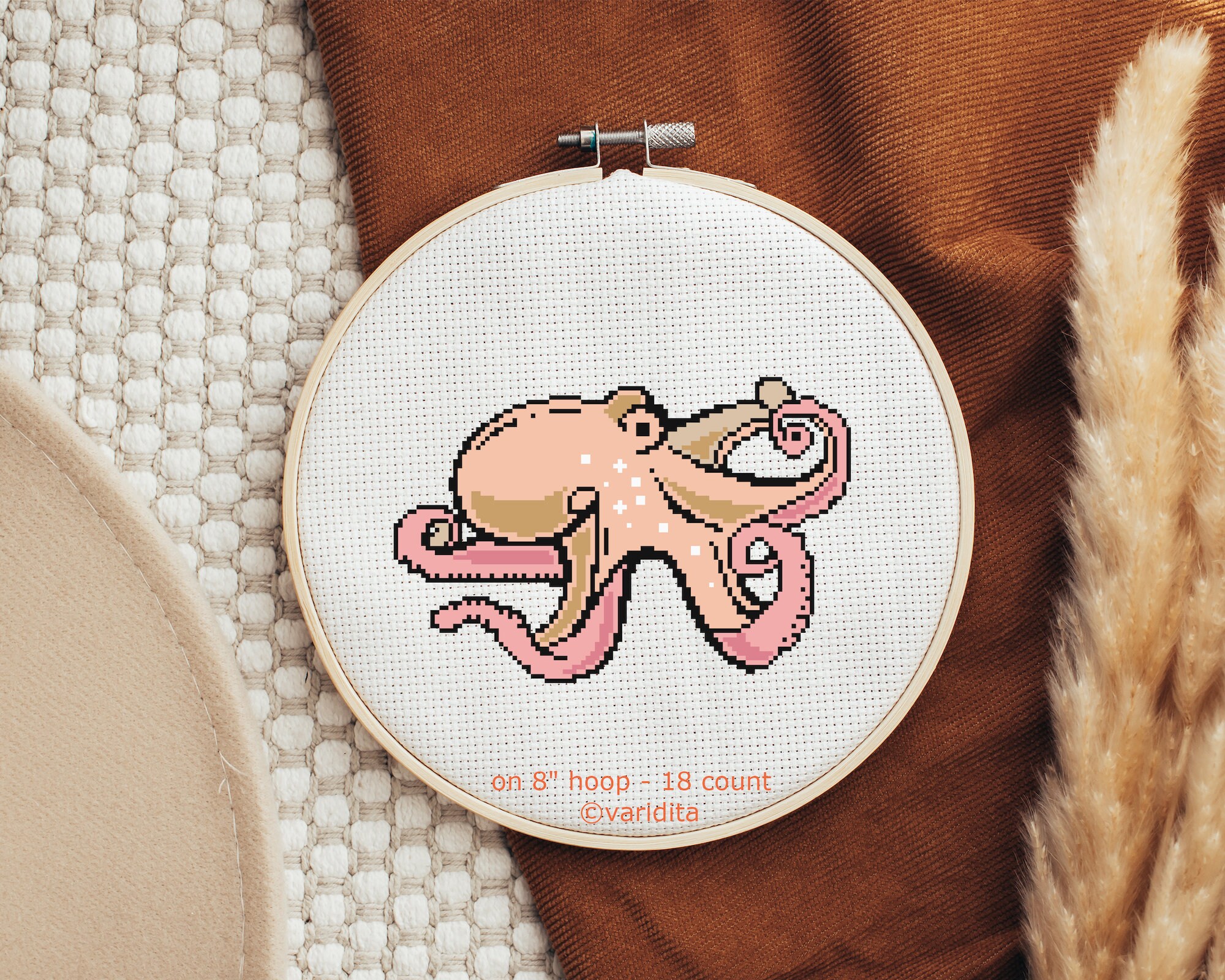 Cross Stitch Pattern Digital Download Cute Octopus Octopi Tako Nautical ...