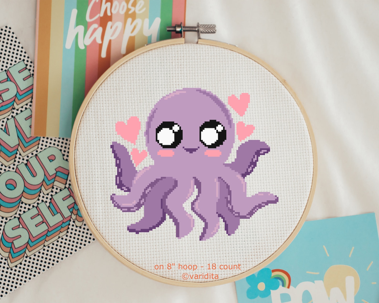 Cross Stitch Pattern Digital Download Cute Octopus Octopi Tako Nautical ...