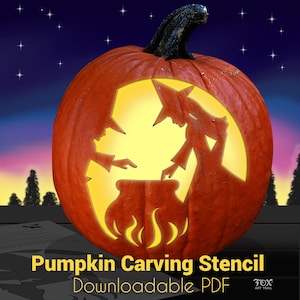 Witches Brew Pumpkin Carving Stencil, Sister Coven Jack-o-lantern Template, Halloween Pumpkin ...