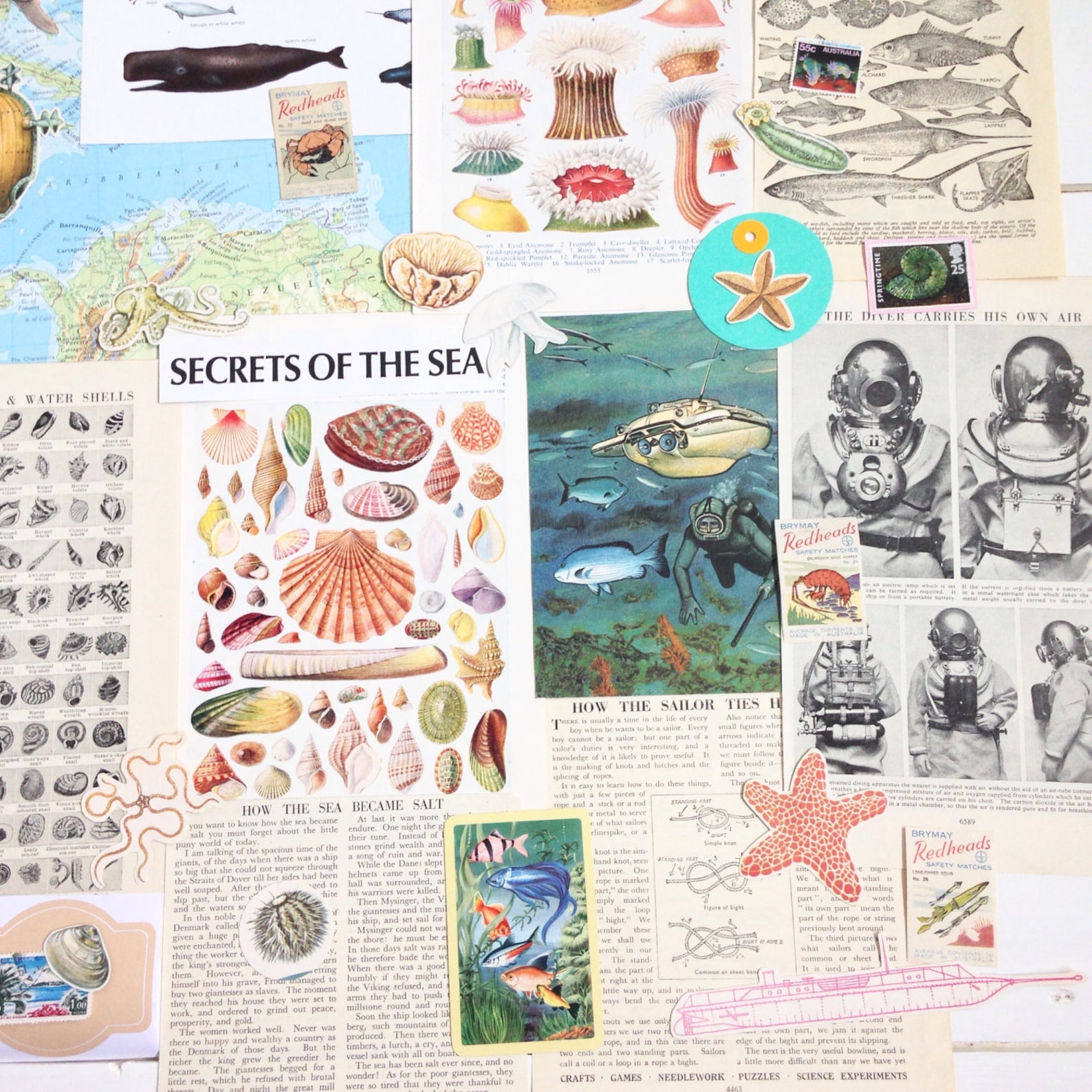 Beach and Ocean Themed Ephemera Vintage Smash Book - Etsy