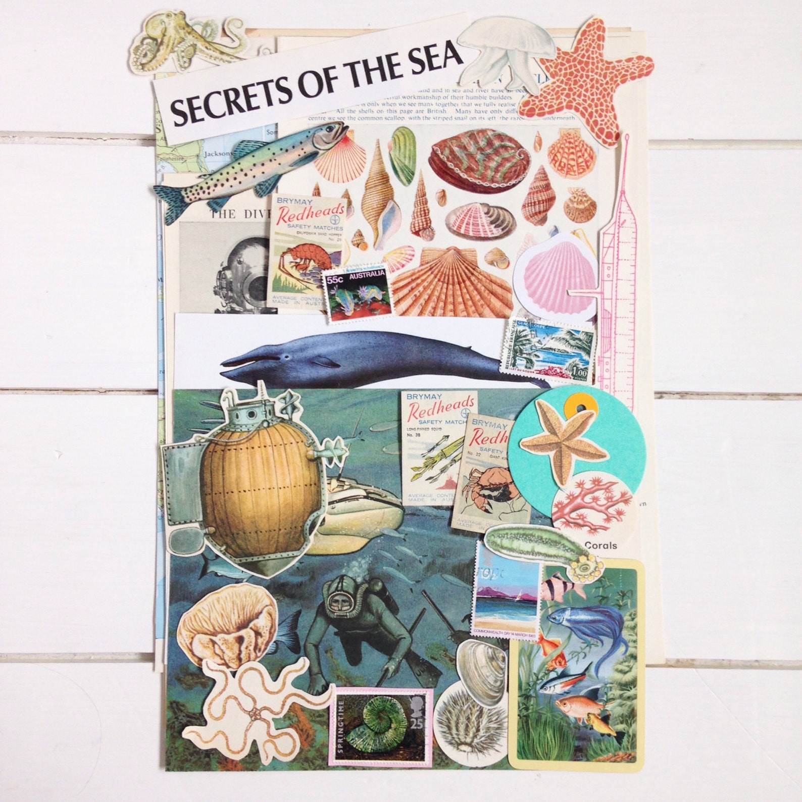 Beach and Ocean Themed Ephemera Vintage Smash Book | Etsy