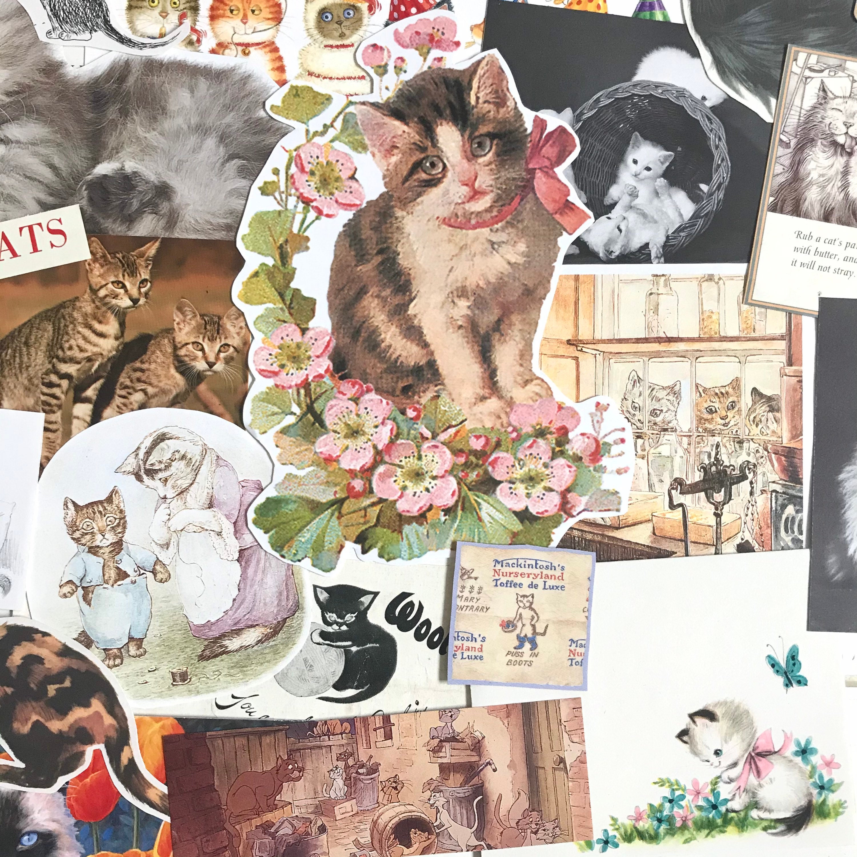 Cat & Kitten Themed Ephemera Paper Craft Pack Scrapbook Supplies ...