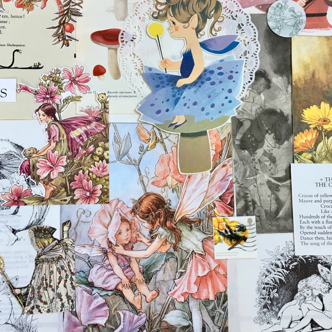 Fairy Paper Pack | Vintage Ephemera | Fairy & Pixie Collage ...
