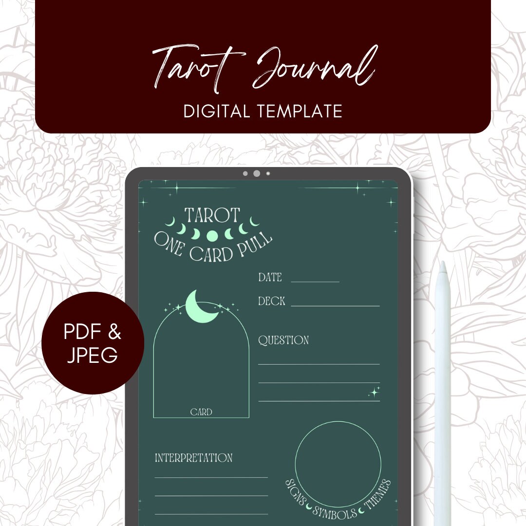 Tarot Journal Template Digital Download 8.5x11 - Etsy