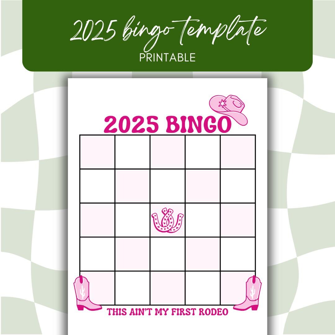 2025 BINGO Card Template - 2025 Goals - Vision Board - NYE Activity ...