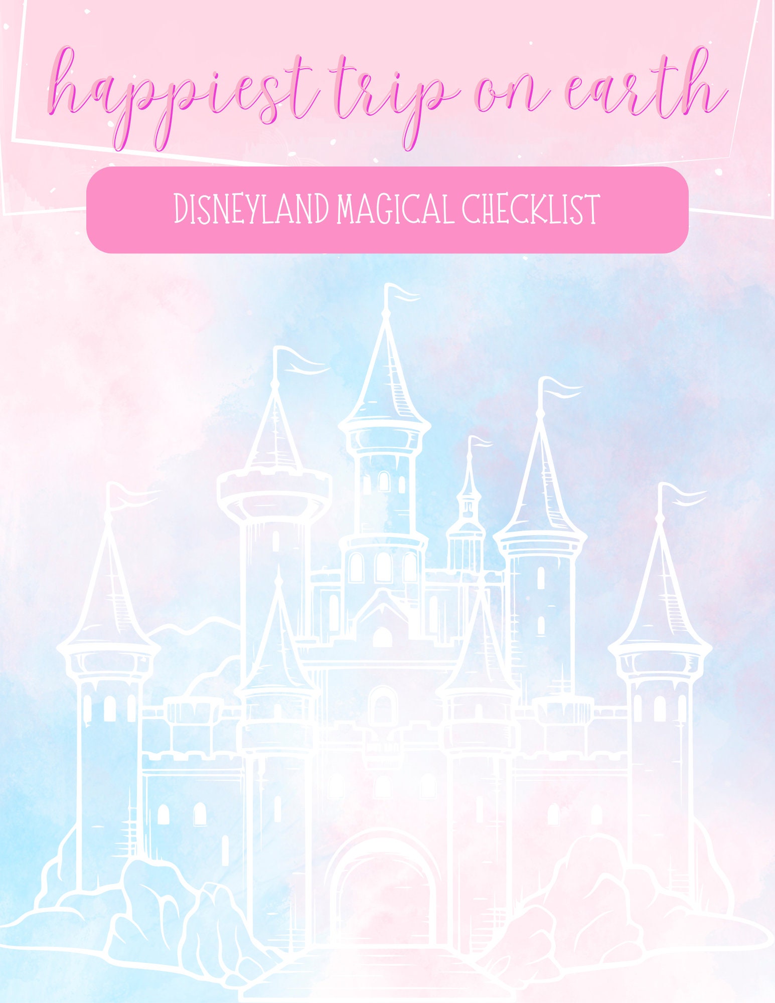 Disneyland [CA] Magical Checklist Digital Download 8.5x11 - Etsy