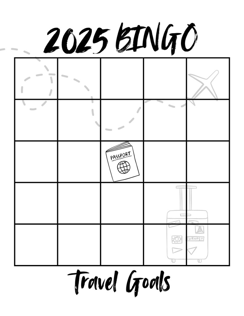 2025 BINGO Card Template - 2025 Goals - Vision Board - NYE Activity ...