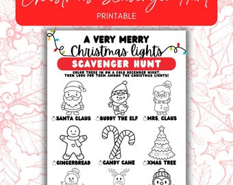 Christmas Lights Scavenger Hunt - Printable - Digital Download ...