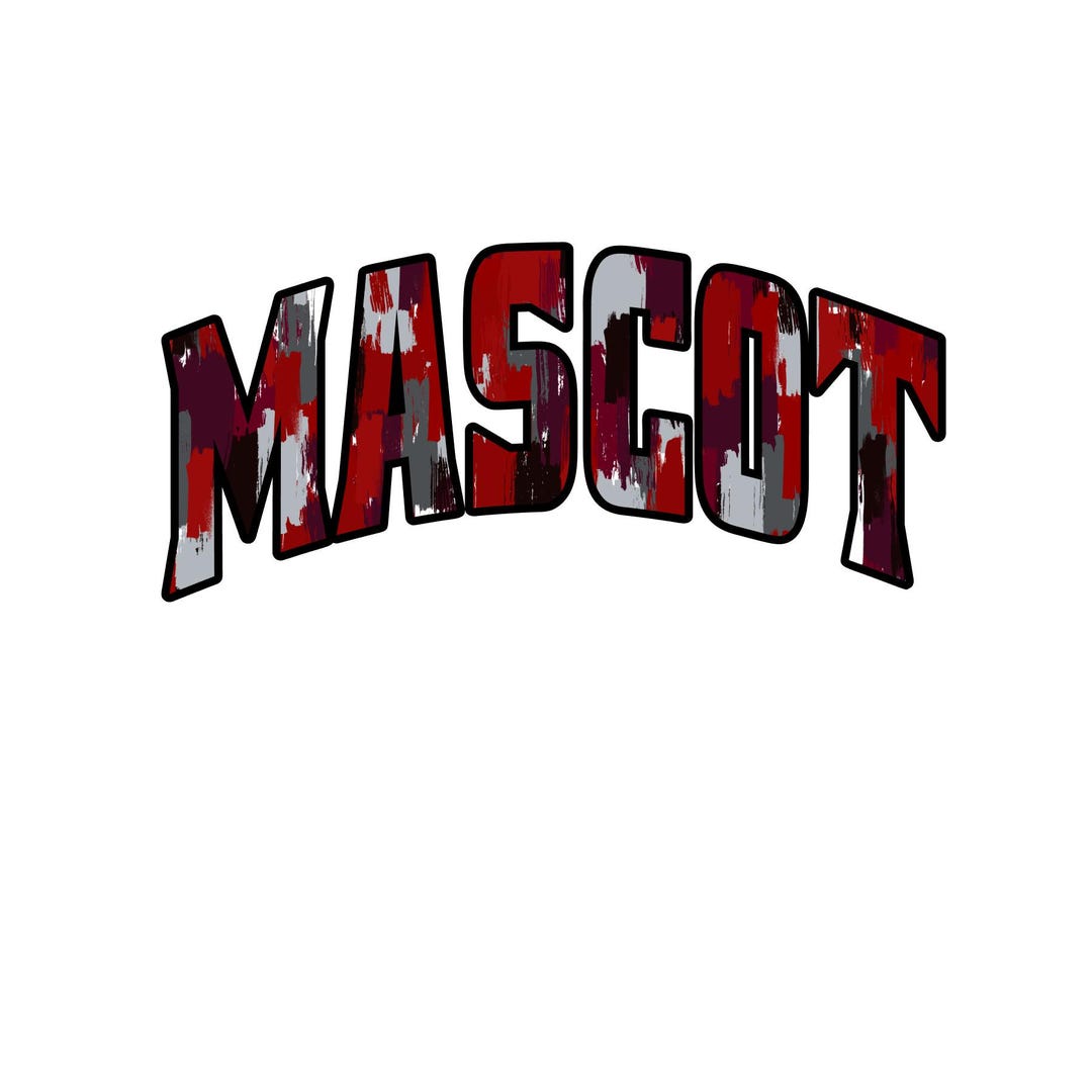 Custom Word, Custom Mascot, Digital Download, Outlined Text, PNG ...