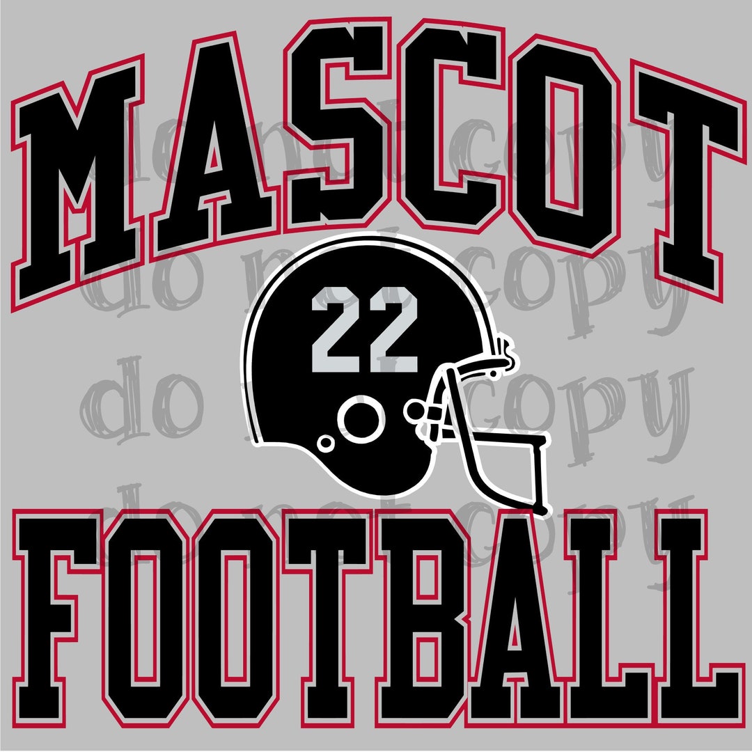 Custom Mascot Name, Football, Digital Download, PNG, Custom Spirit Wear ...